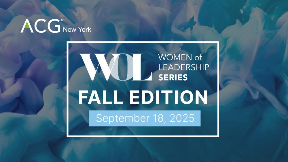 2025 ACG NY Women of Leadership Series - Capital Connections & Canapés | ACG New York